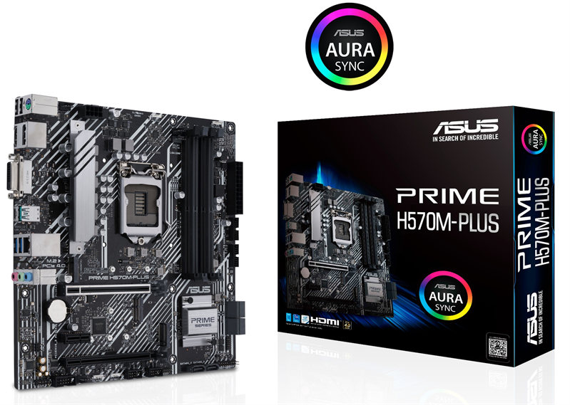 Материнская плата ASUS PRIME H570M-PLUS, LGA1200, H570, 4*DDR4, DP+DVI ...